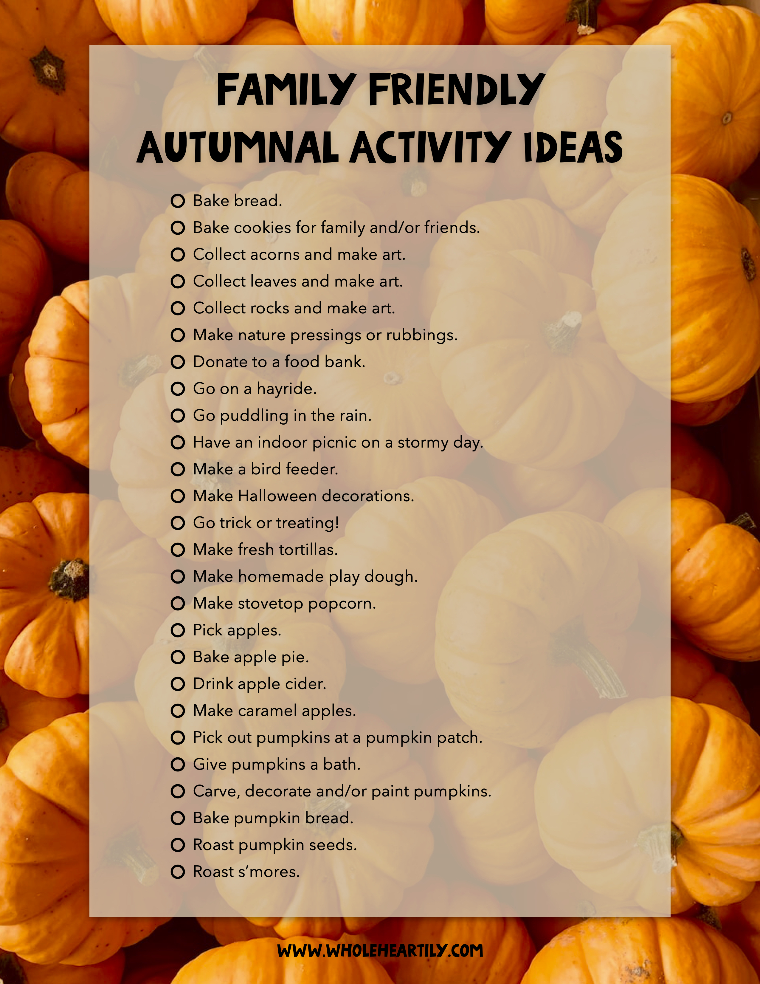 Family Friendly Autumnal Activity Ideas – Whole Heartily