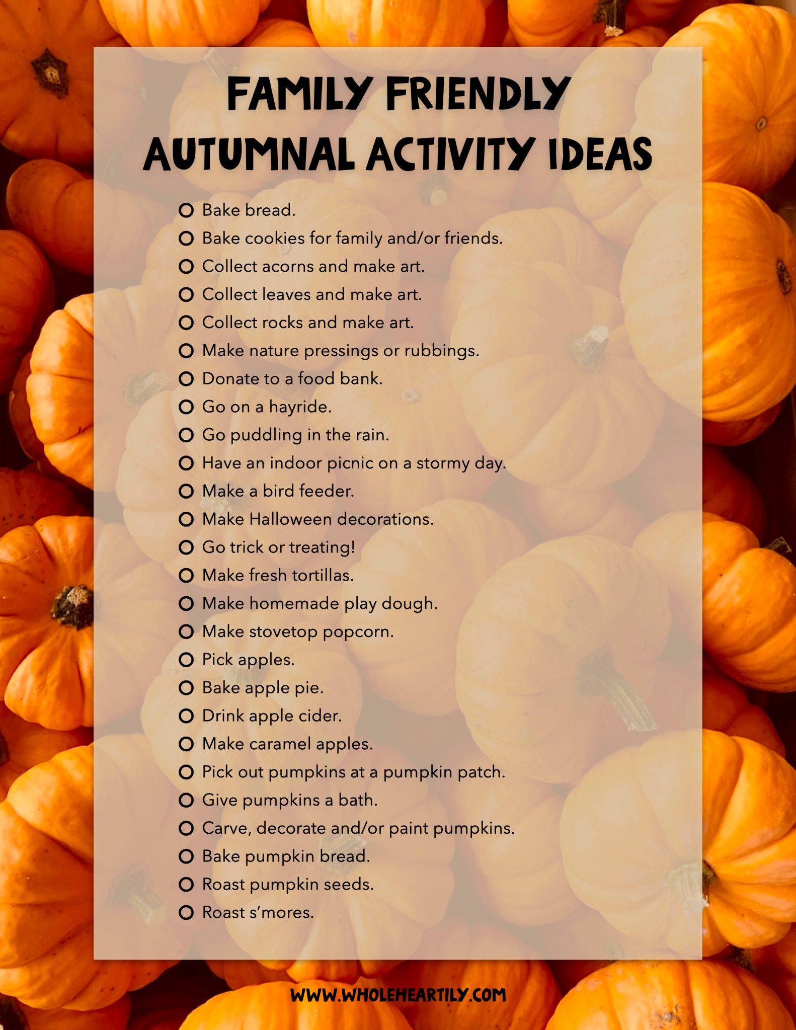 Family Friendly Autumnal Activity Ideas – Whole Heartily