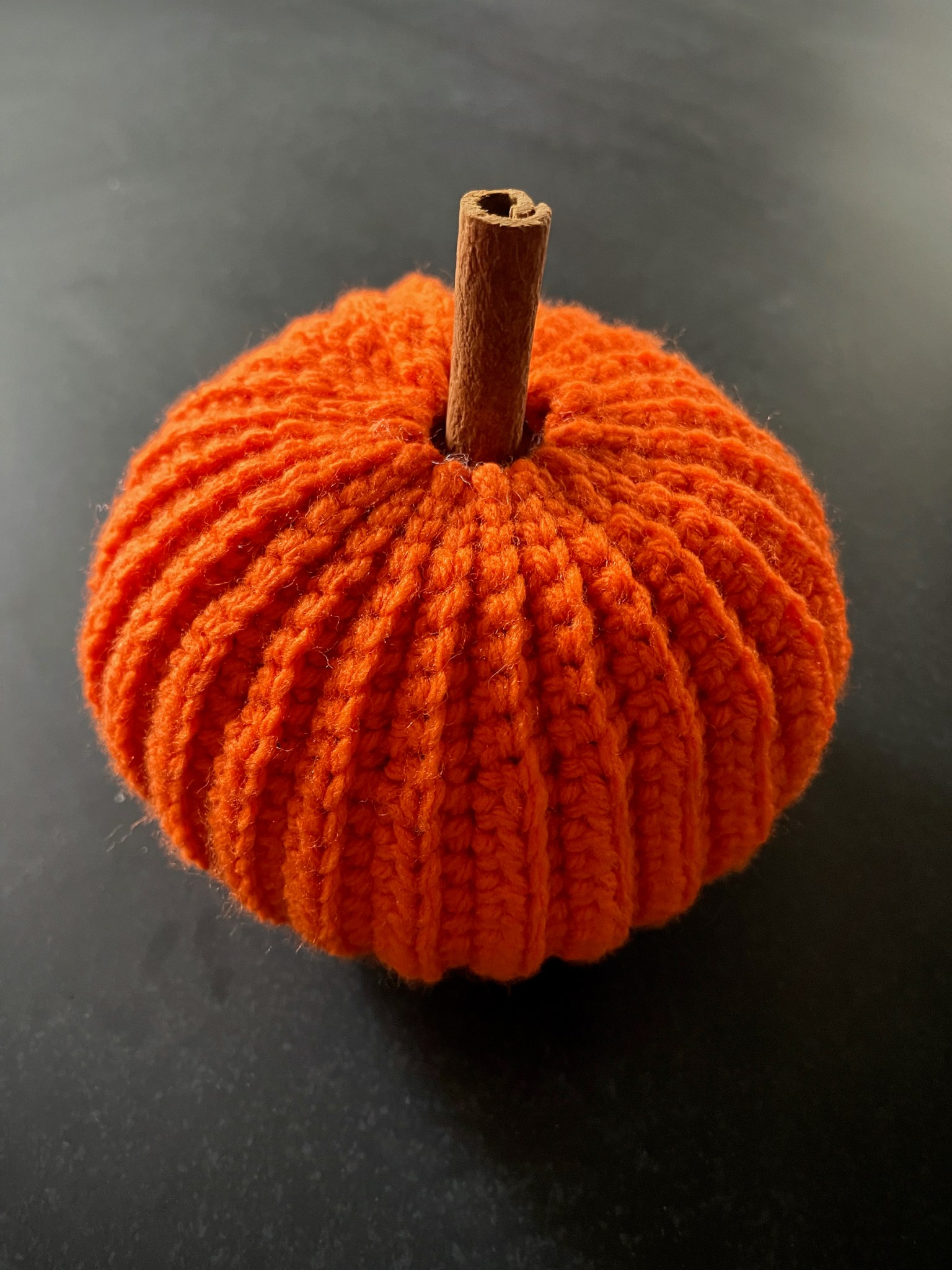 DIY – Crochet Pumpkin with a Cinnamon Stick Stem – Whole Heartily