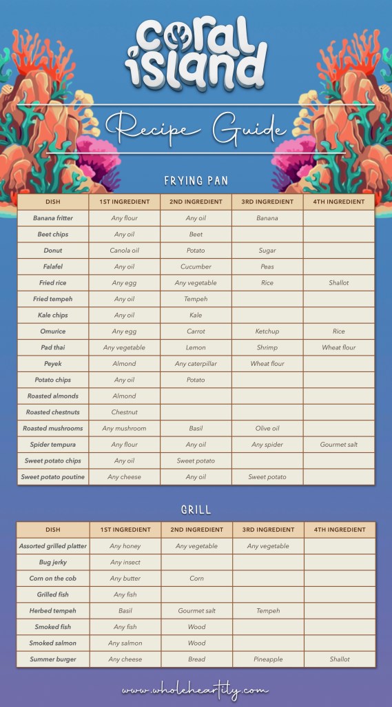 Coral Island – Food Recipe Guides – Whole Heartily